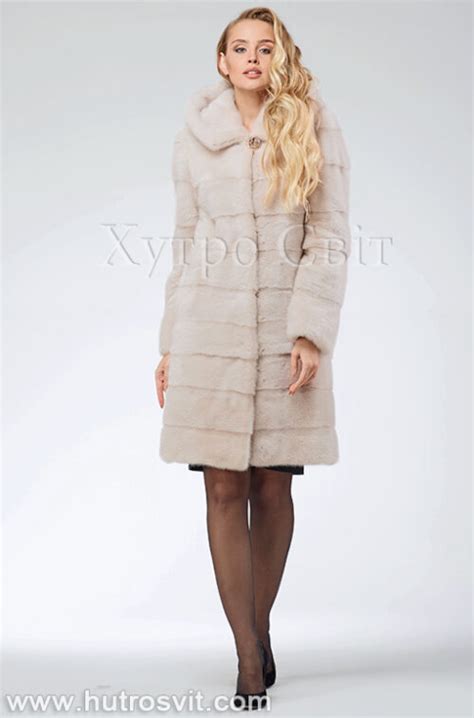 Шуба норкова з капюшоном ніжнійшого кольору пудра замовити та купити в Києві ціна від