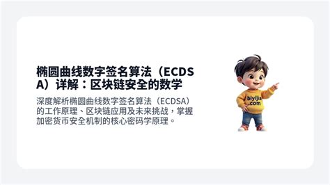 椭圆曲线数字签名算法（ecdsa）详解：区块链安全的数学基石
