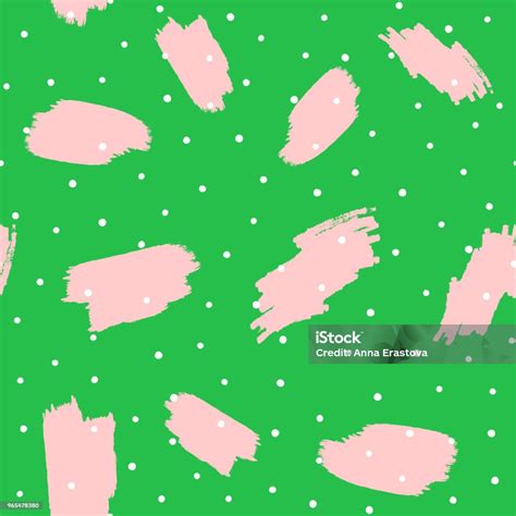 브러시 획과 손으로 그려 불규칙 한 폴카 도트를 반복 트렌드 완벽 한 패턴입니다 그런 지 낙서 스케치 페인트 수채화 1980