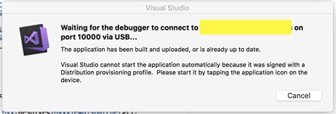 S Debugging App Launched By Push Notification In Xamarin