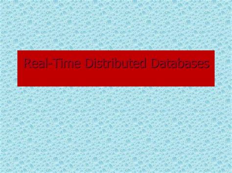 Real Time Database Ppt
