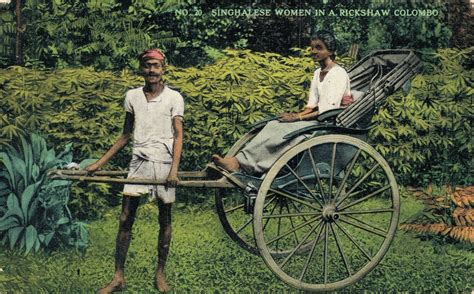 Ceylon Sinhalese Woman In A Rickshaw Colombo 04 75 Asia And Middle East Oman Postcard