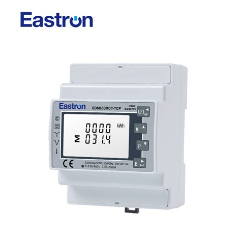 Sdm630mct Tcp Mid Approved Ct Type Din Rail Three Phase Multi Function Modbus Tcp Meter