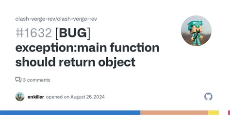 Bug Exceptionmain Function Should Return Object · Issue 1632 · Clash Verge Revclash Verge