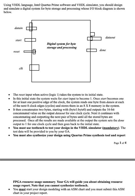 Using Vhdl Language Intel Quartus Prime Software And