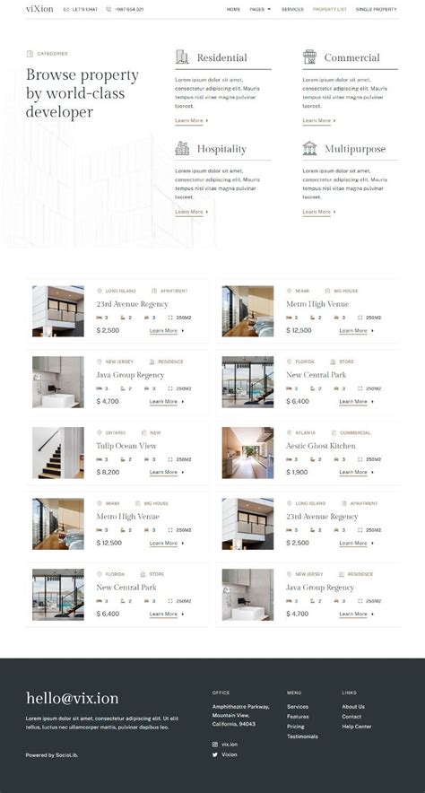 Download Vixion Real Estate And Property Showcase Elementor Template Kit