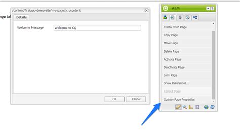 experiencing adobe experience manager aem cq creating custom page properties dialog in cq