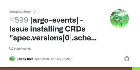 Argo Events Issue Installing Crds Specversions 0 Schemaopenapiv3schema Required Value