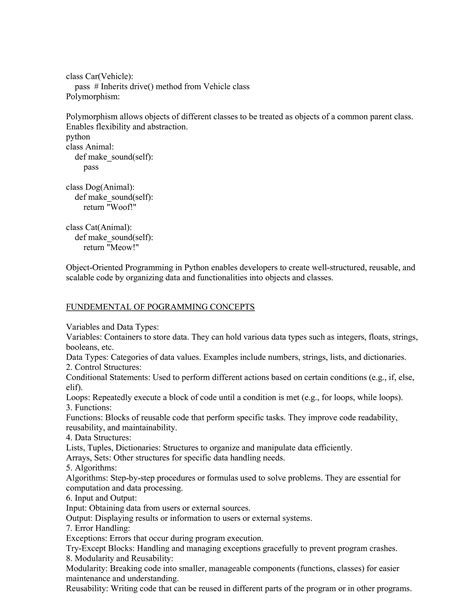 Python Programming Report Demo For All The Students Pdf