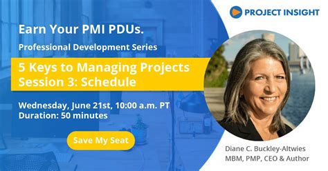 Project Insight On Linkedin Pmp Professional Development Webinar Registration