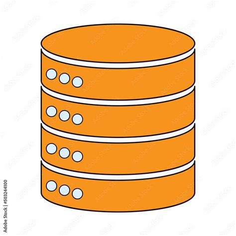 Database Storage Icon Internet Network Server Cloud Data Symbol Connection System Vector