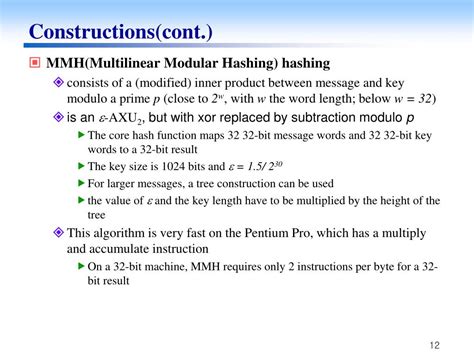 ppt universal hash families powerpoint presentation free download