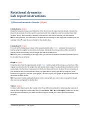 Rotational Dynamics Lab Report Instructions Pdf Rotational Dynamics Lab Report Instructions
