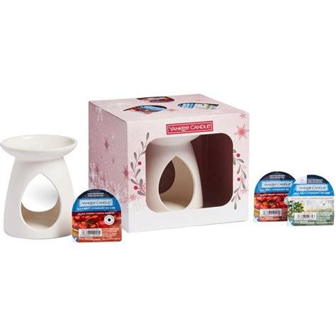 Yankee Candle Wax Melt Warmer And 3 Scented Wax Melts Christmas T Set