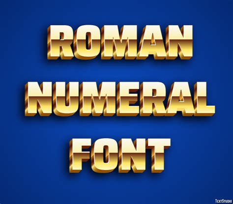 Roman Numeral Font Text Effect And Logo Design Font