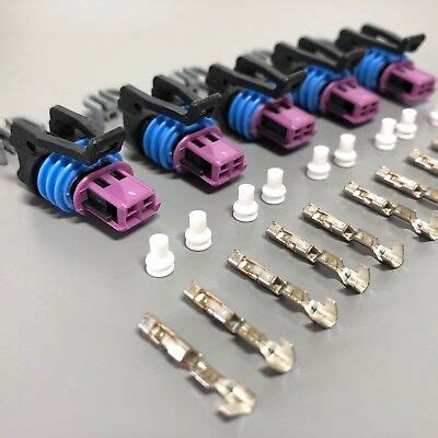 5x GM Delphi 2 Pin Coolant Water Temperature Sensor Connector Plug Kit ECT Fluid EBay