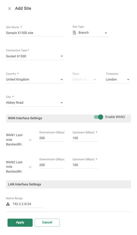 示例过程 添加具有x1500 Socket的站点 知识库