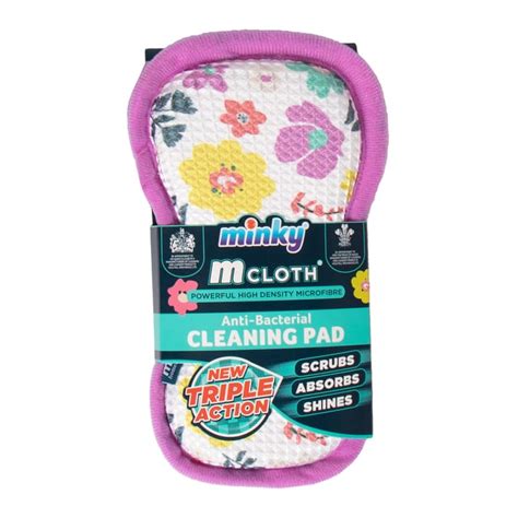 Minky M Cloth Anti Bacterial Cleaning Pad Home Bargains