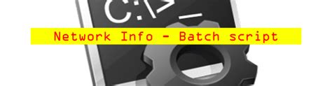 Network Info Batch Script 7hub