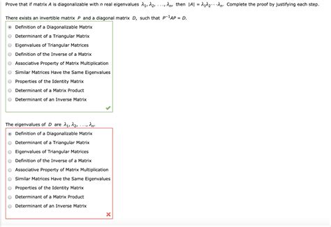 Solved Prove That If Matrix A Is Diagonalizable With N Real Chegg