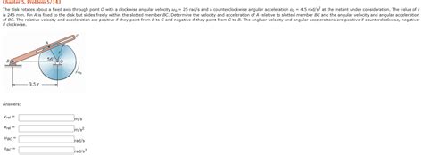 Solved Chapter 5 Problem 5143 The Disk Rotates About A