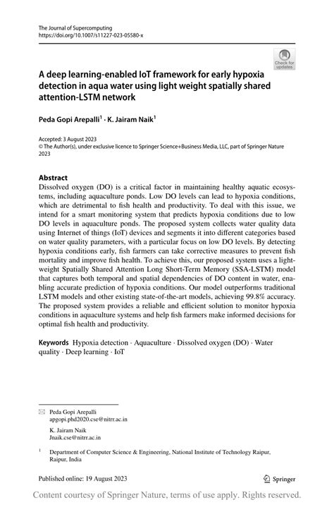 a deep learning enabled iot framework for early hypoxia detection in aqua water using light