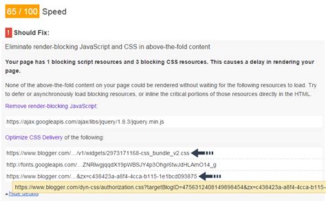 disable css bundle and authorization css blocking resources bloggerspice seo and money making