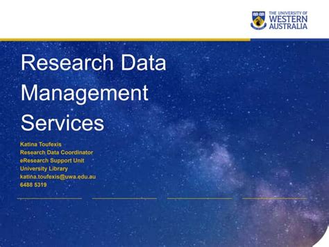 Data Access And Storage Uwa Uwa Research Week September 2017 Pptx