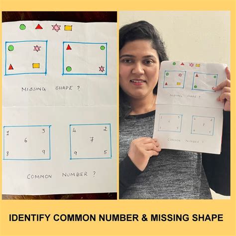 Identify Common Number And Missing Shape Critical Thinking Problem