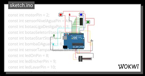 Maquina De Lavar Wokwi Esp32 Stm32 Arduino Simulator