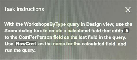 Solved Task Instructionswith The Workshopsbytype Query In