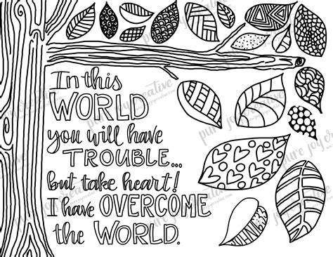 John 16 33 Coloring Page 37 Miracles Of Jesus List And Activities