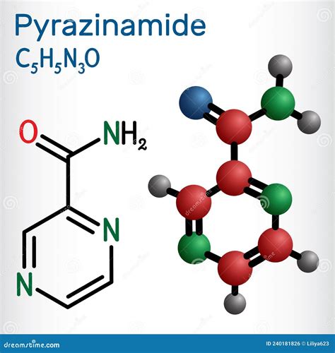 Pyrazinamide Molecule It Is Antituberculosis Agent Used As A