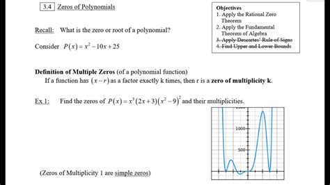 34 Zeros Of Polynomials Youtube