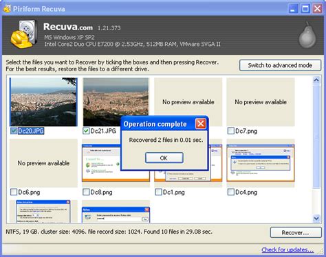 Using Recuva Airportose