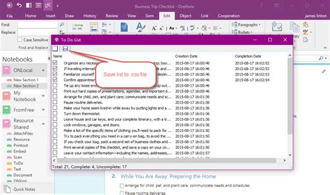 How To Export To Do List In Current Onenote Page To Excel Office