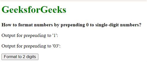 how to format numbers by prepending 0 to single digit numbers