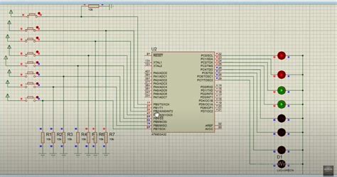 Port Logic In Atmega32 Using Atmel Studio And Proteus