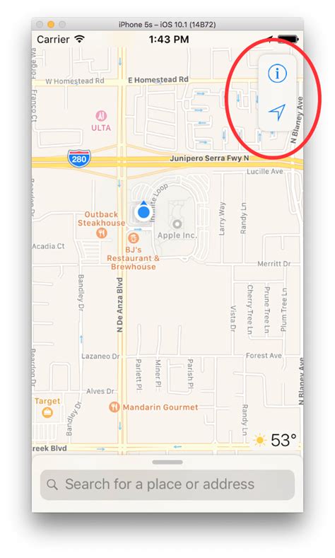 Is Ios 10 Maps Toolbar Upper Right A Standard Ios Control I Want To Do Something Similar