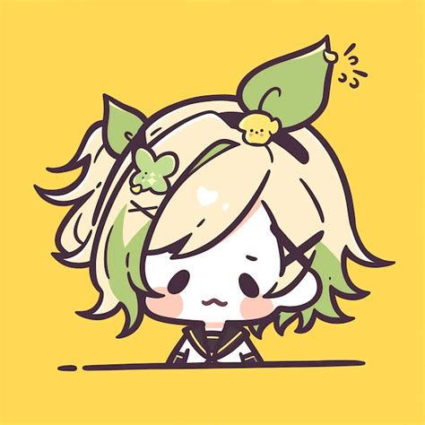 Adesivos De Menina De Anime Kawaii Chibi Fofos Delícias Simples E Mínimas Impressão Sob Demanda