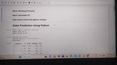 Priyanka D On Linkedin Oasisinfobyte Internship Datascience