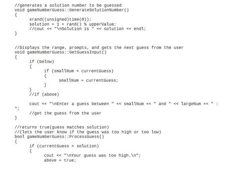 Solved Cop 3014 Program 9 Number Guess Game Class With