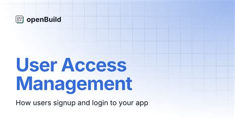 User Access Management Openbuild