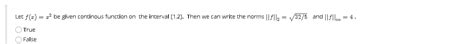 solved let f x x2 be given continous function on the