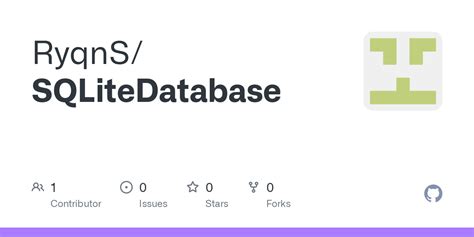 Github Ryqnssqlitedatabase