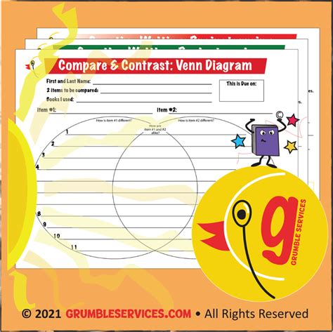 Venn Diagram Rubric For Compare And Contrast Graphic Organiz