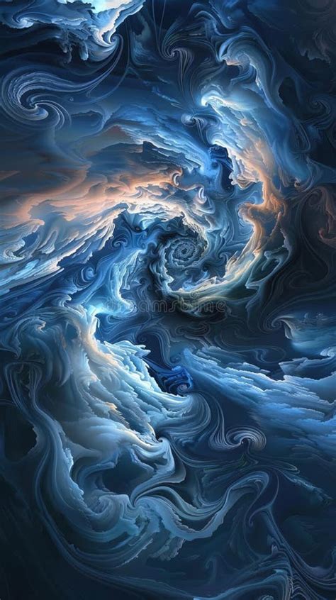 3d Model Abstract Art Of Dynamic Abstract Depiction Of Swirling Weather Patterns And Atmospheric
