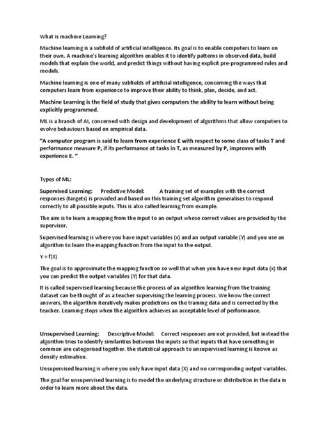 Machine Learning Notes Pdf Machine Learning Logistic Regression