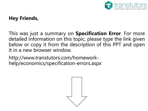 Specification Errors Eonomics Pptx