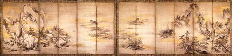紙本淡彩瀟湘八景図六曲屏風 文化遺産オンライン